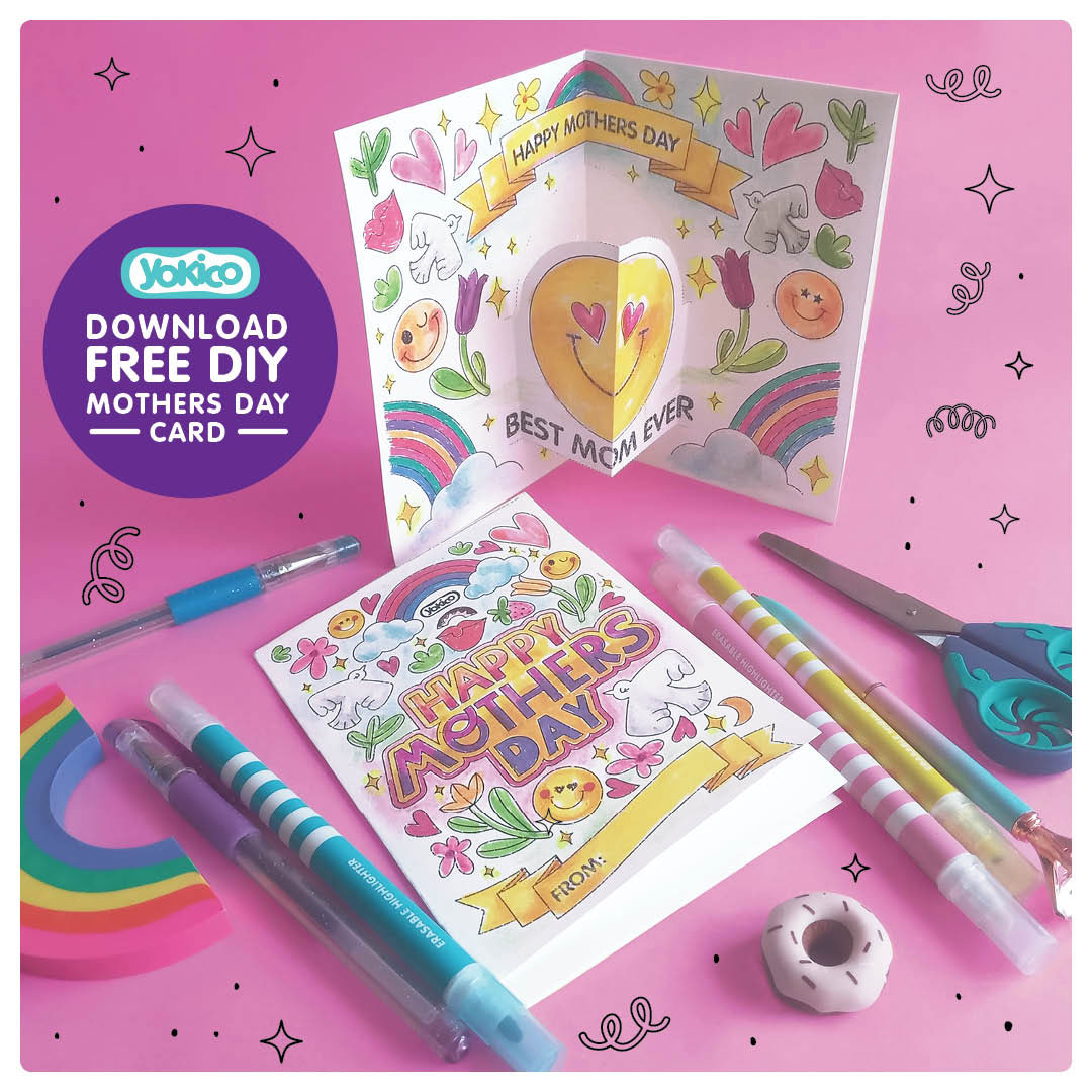 MOTHER'S DAY POP UP COLOURING CARD – Yokico