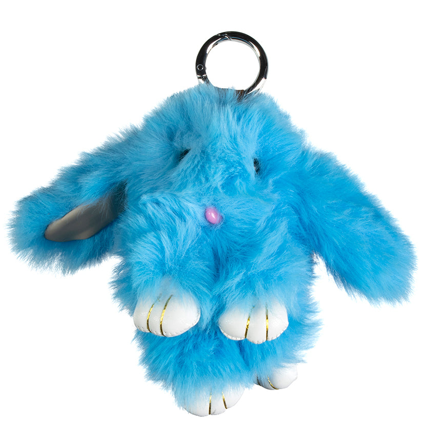 Fluffy Bunny Keychain - Blue – Yokico