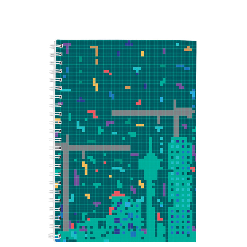 Green Build a City A5 Sprial Notebook – Yokico