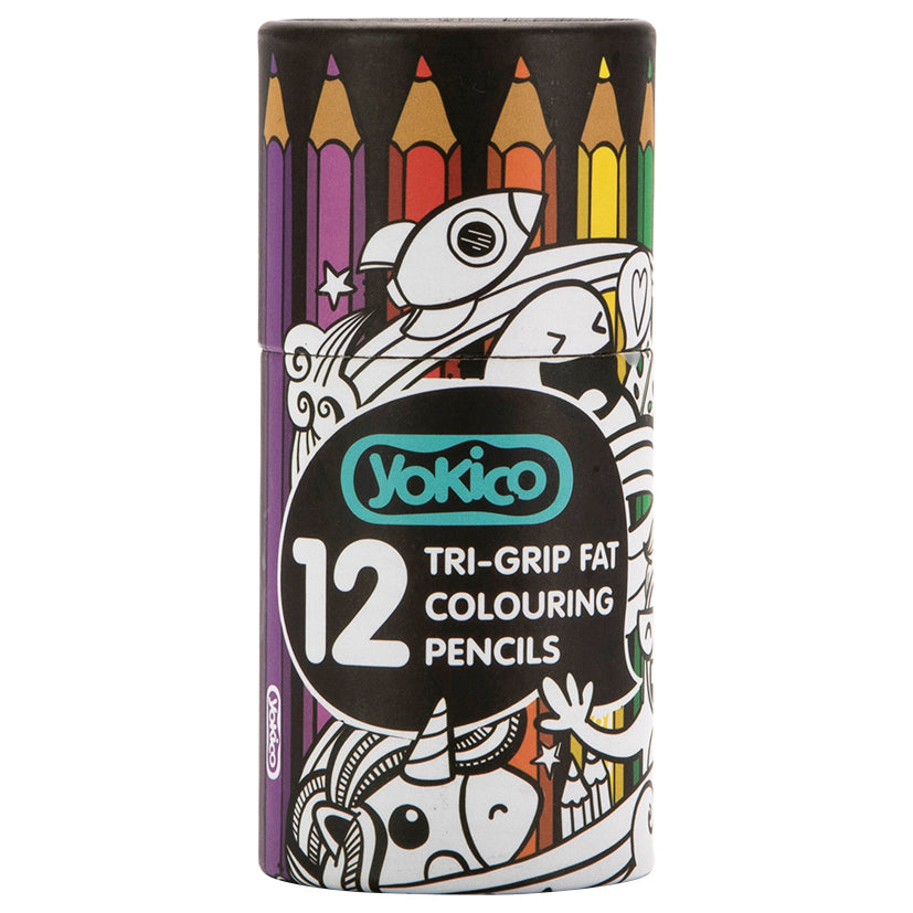 Tri-Grip Fat & Short Colouring Pencils (12pack) – Yokico