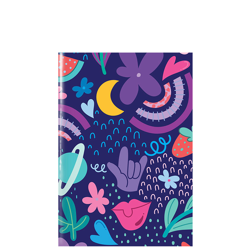 Purple Summer Garden A6 Exercise Book – Yokico